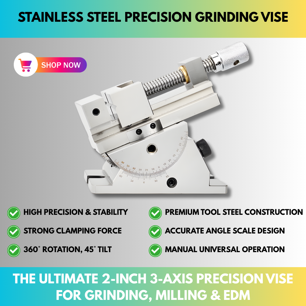 2-Inch Stainless Steel Precision Grinding Vise – QMT