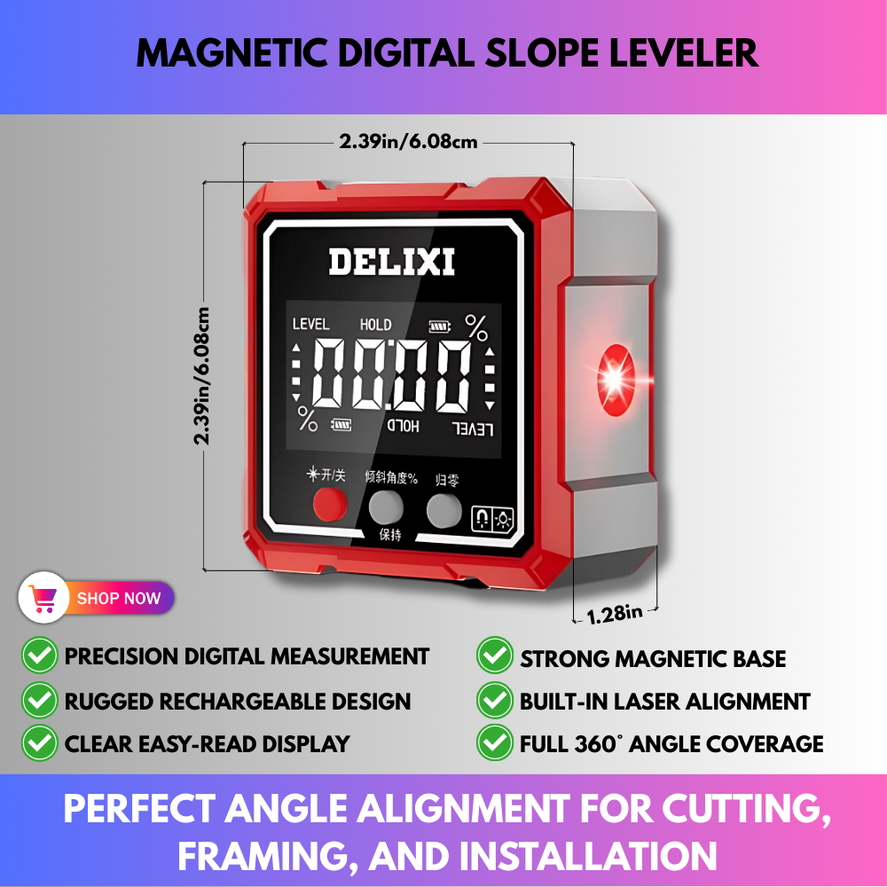 Magnetic Digital Slope Leveler – QMT