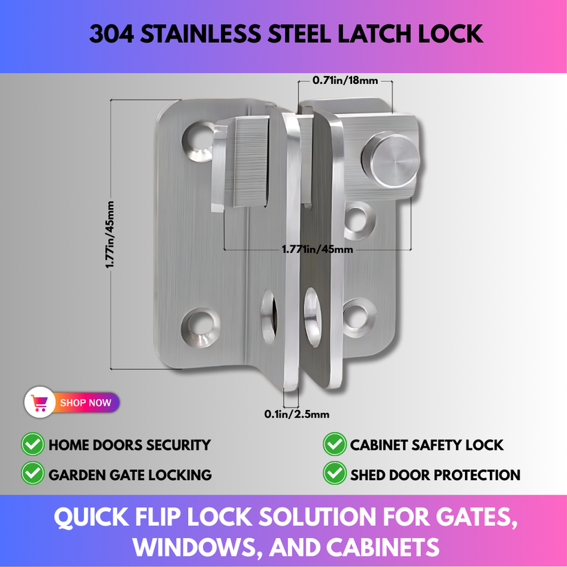 304 Stainless Steel Latch Lock – QMT
